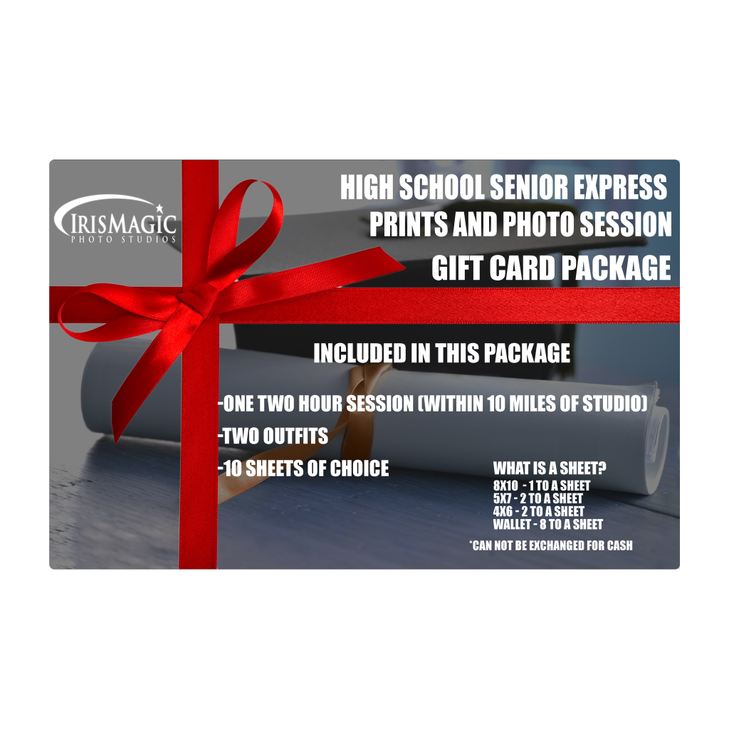 High School Senior Express and Photo Session Gift Card Package ...